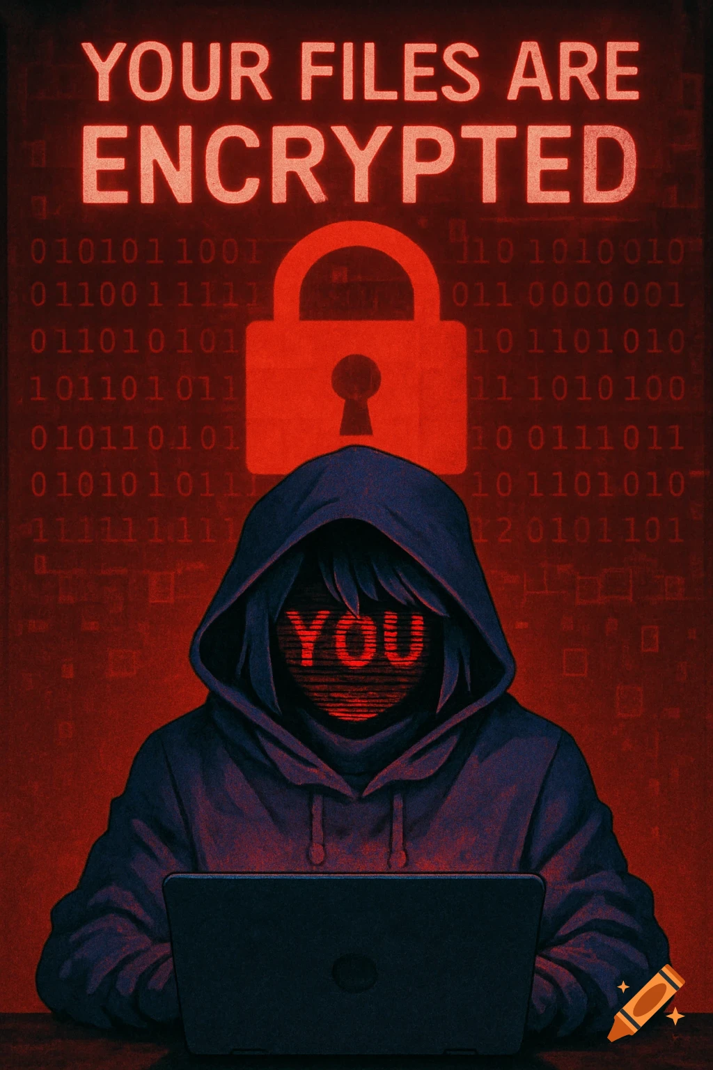 Cybersecurity images created on Craiyon