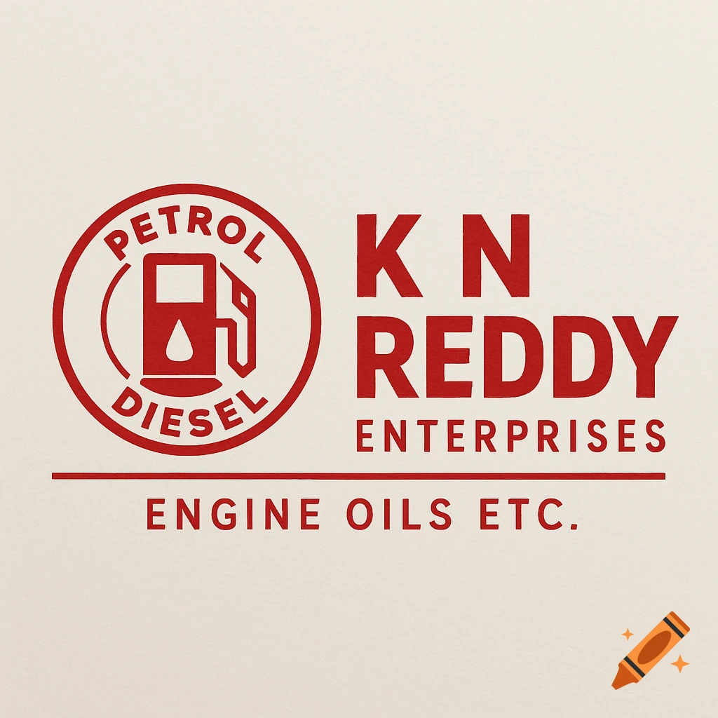 A red and beige logo for K N REDDY Enterprises featuring a gas pump ...