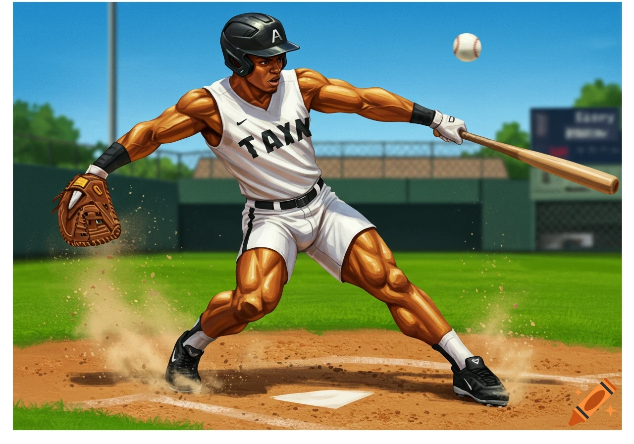 A baseball coach throws a ball while young players watch on a sunny ...