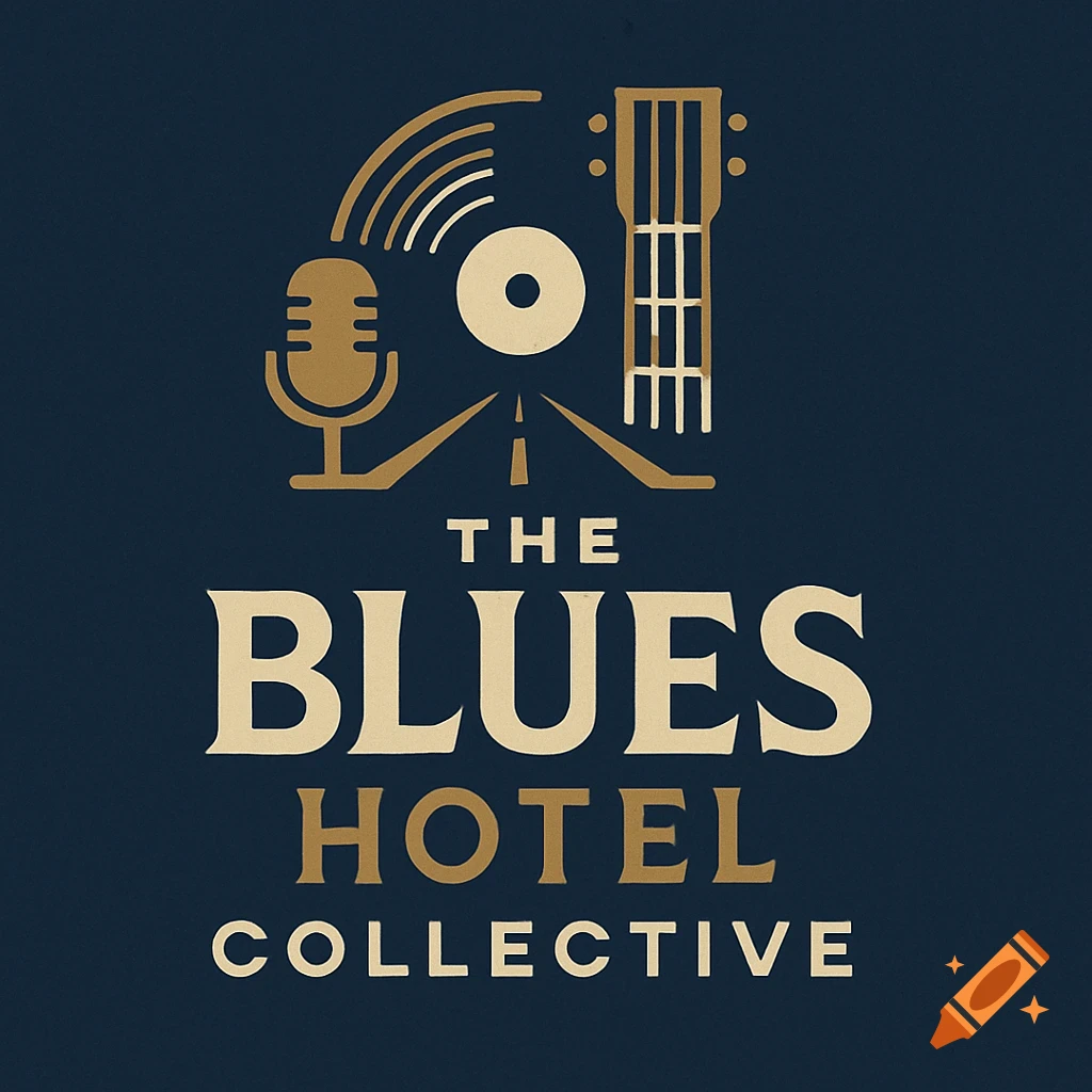 Minimalist gold logo for The Blues Hotel Collective featuring a ...