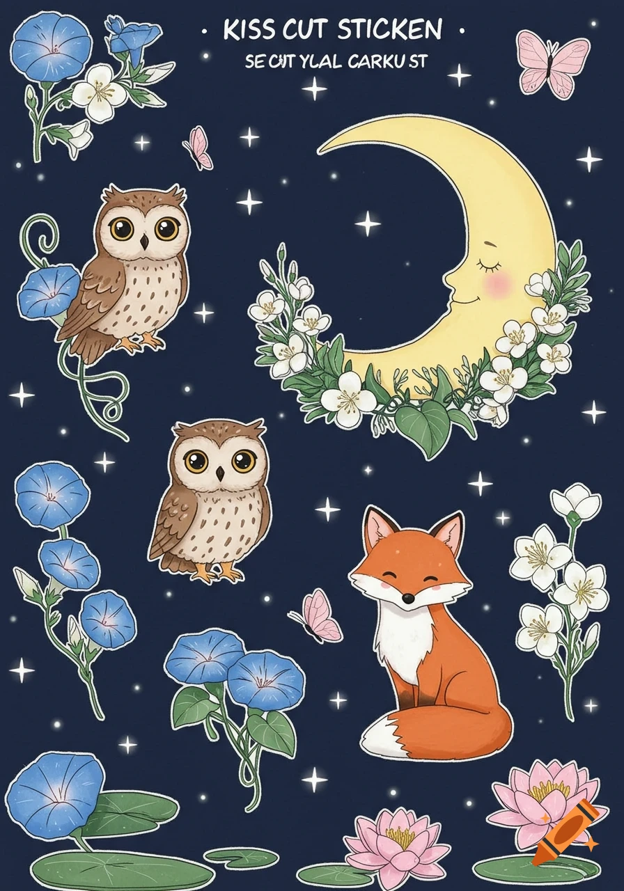 Sticker+cute created on Craiyon