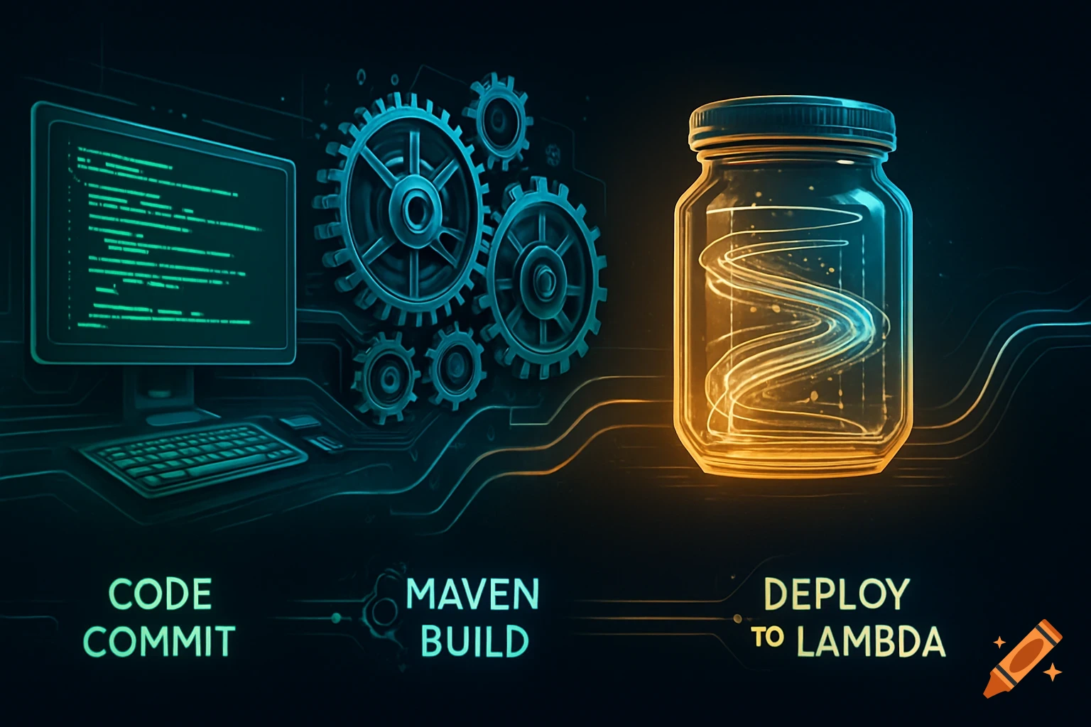 A colorful deployment workflow diagram showing phases like Planning, Implementation, and Support ...