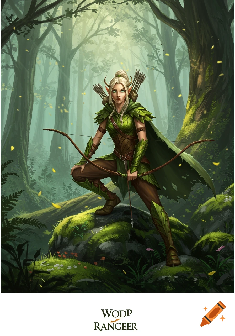 Split Image of a Fantasy Female Elf in a Forest and a Photorealistic Male Elf in a Mall. created ...