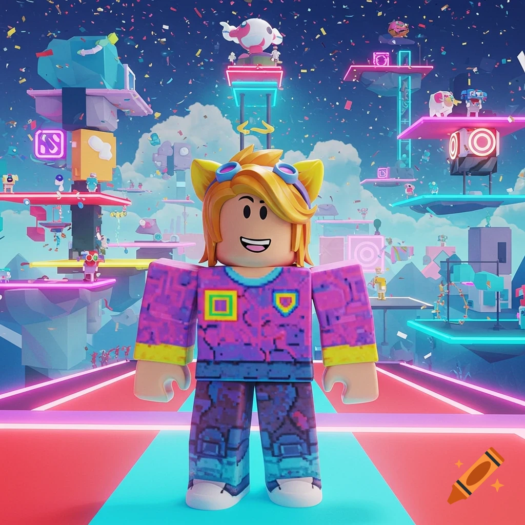 Roblox obby thumbnail on Craiyon