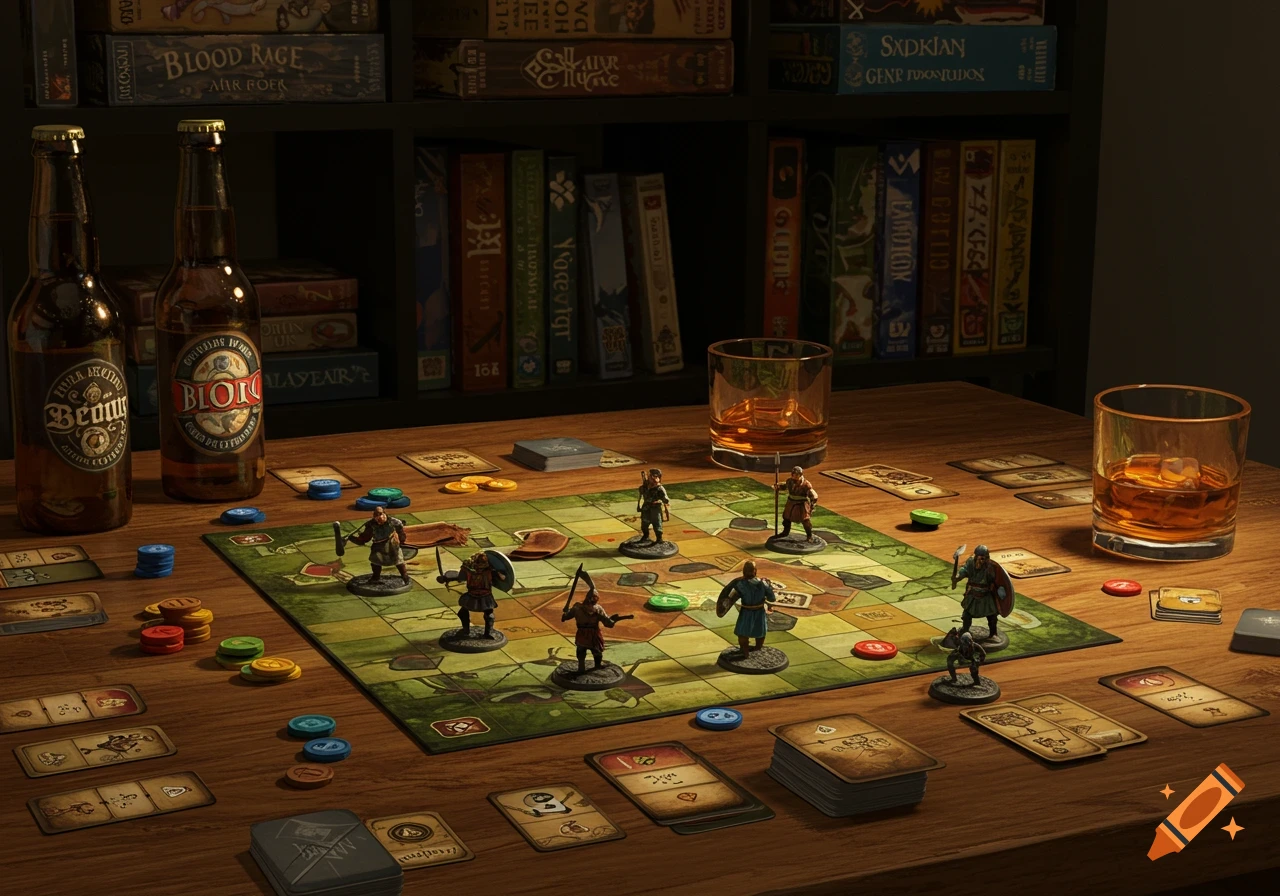 Shogunate Siege & Strategy board game setup with a castle, river, and ...