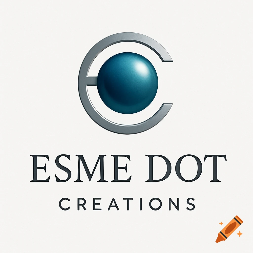A modern business logo featuring a grey 'E' and 'C' embracing a teal sphere, above the text ...
