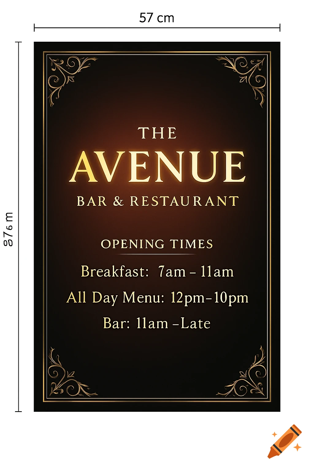 Menu Design created on Craiyon