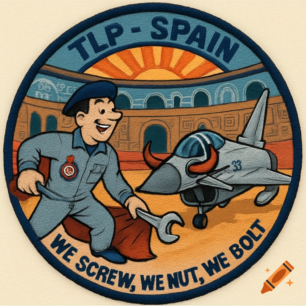 A humorous patch design of a mechanical engineer as a matador facing a ...