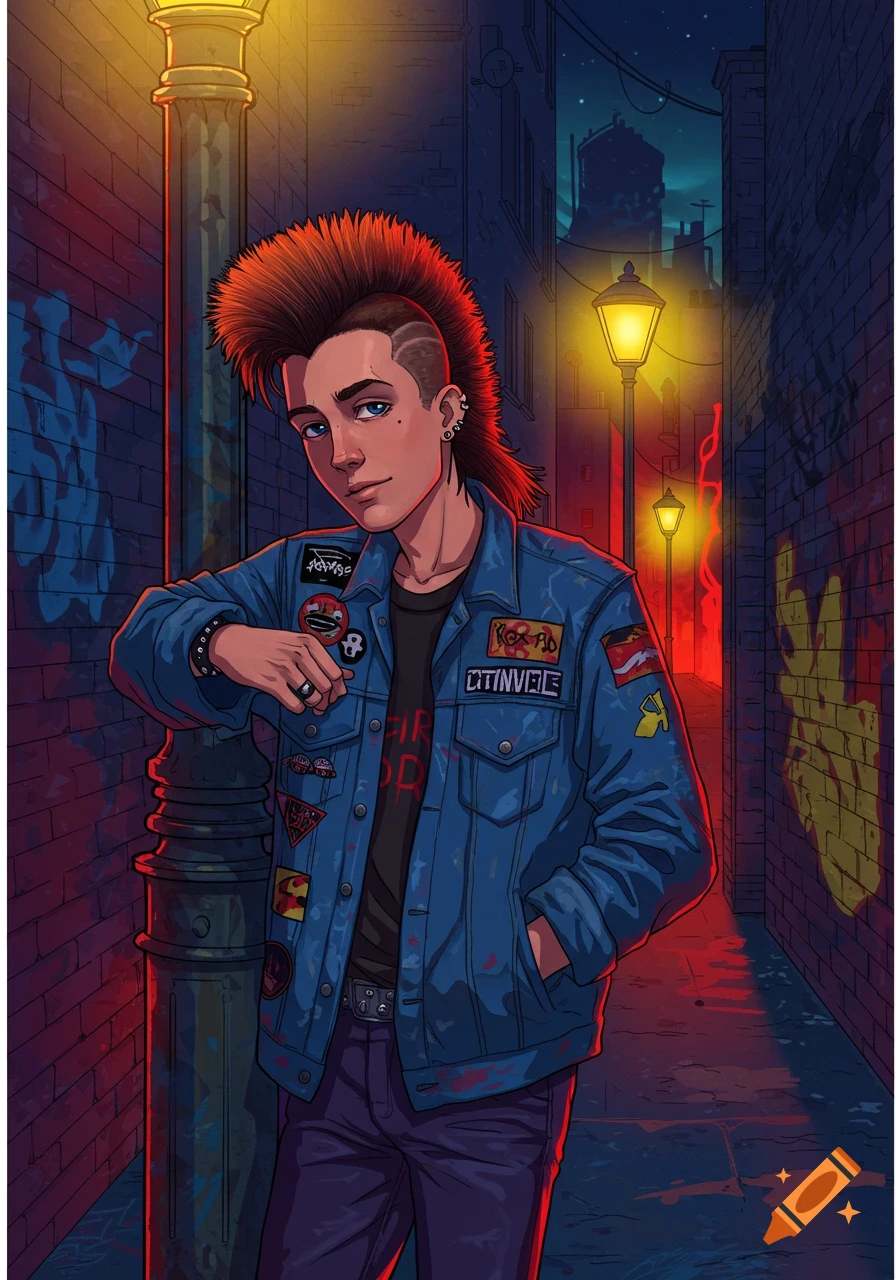 Streetwear+girl+art created on Craiyon