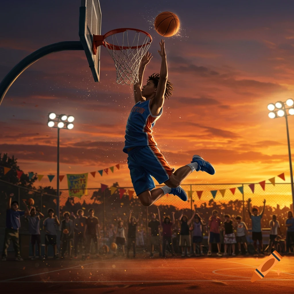 A cartoon frog wearing a red basketball jersey with number '1' is ...