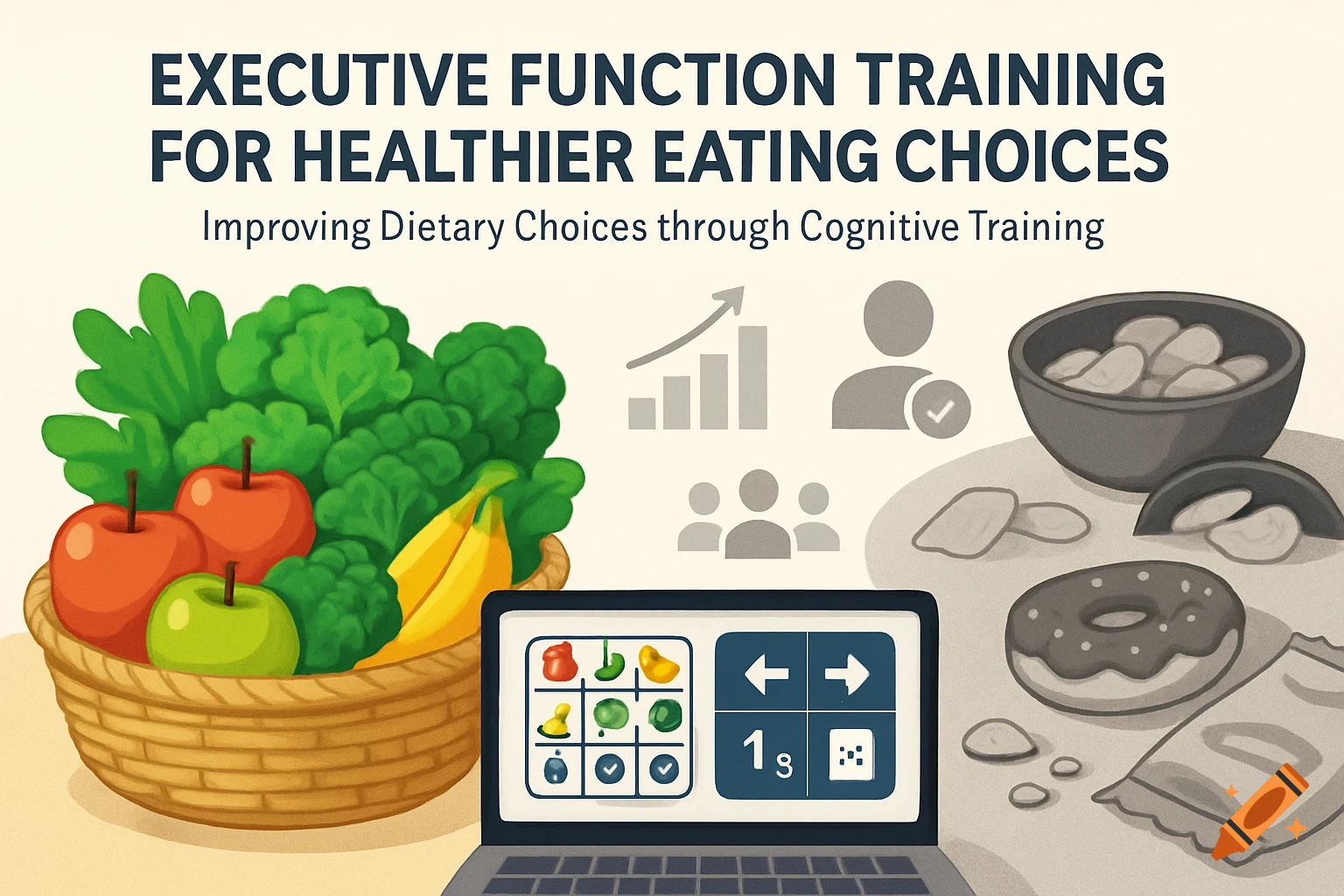 Illustration for food safety training with an apple, fork, knife, and ...