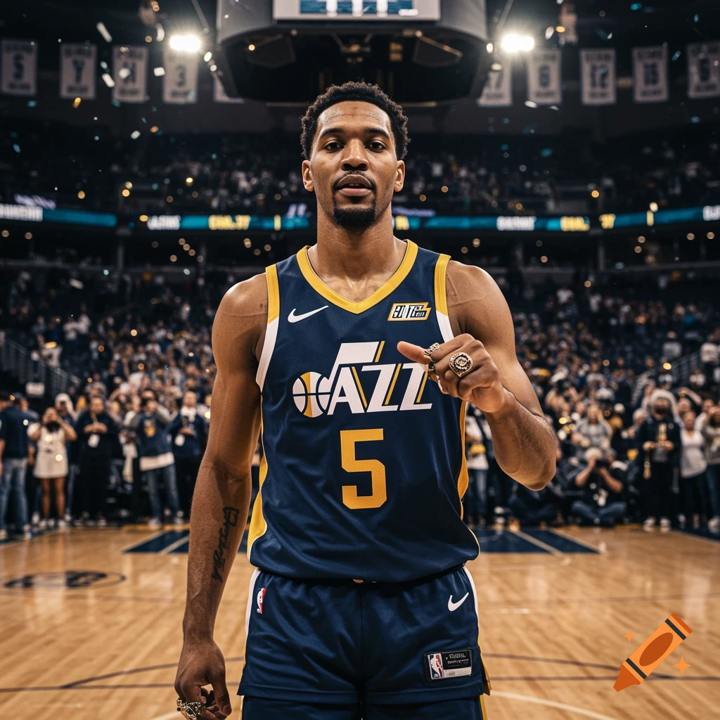 A male basketball player in an Idaho State jersey shoots a basketball ...