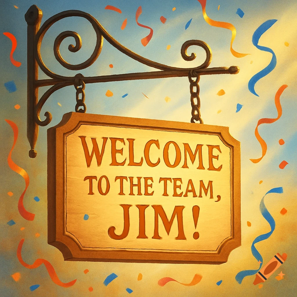 A decorative wooden sign hangs from an ornate iron bracket, displaying ...