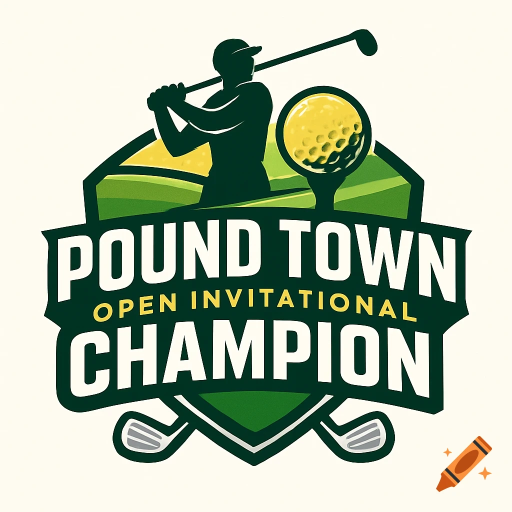 A sports logo featuring a superhero in a cape, mountains, and a ...