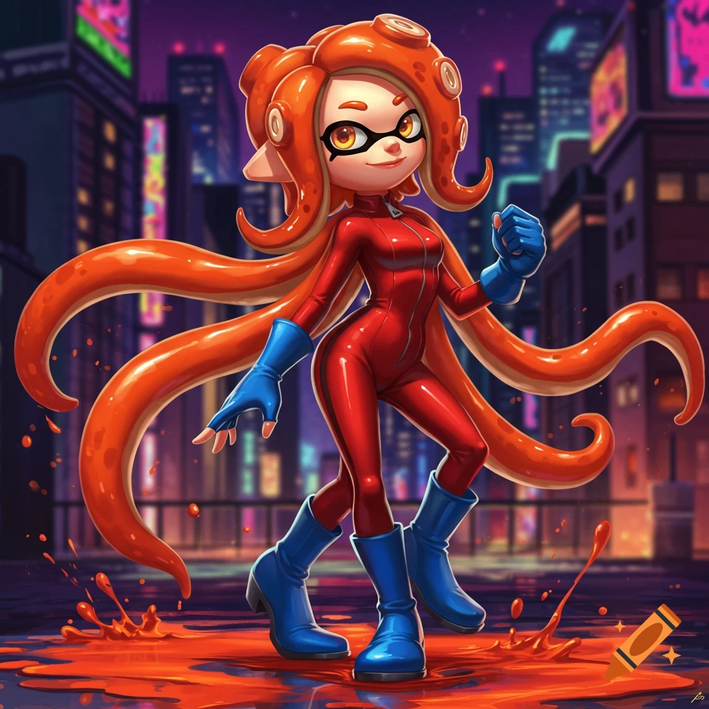 An Anime Girl in a School Uniform and Super Mario Are Striking Action ...