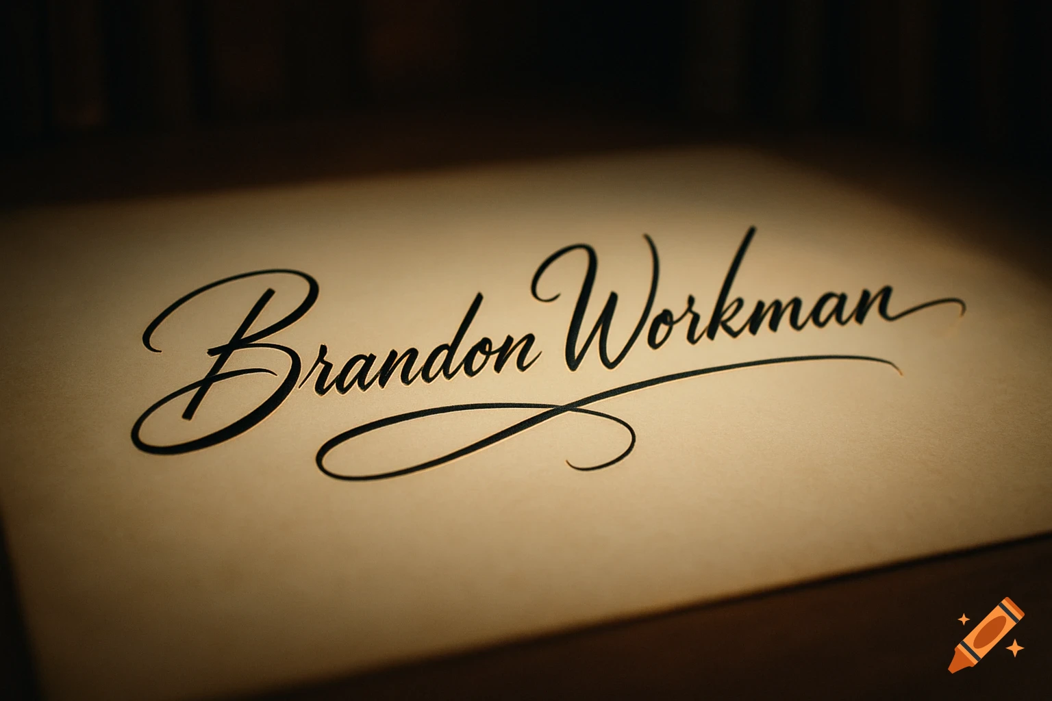 A close-up of a signature in elegant cursive script, reading 'Brandon ...