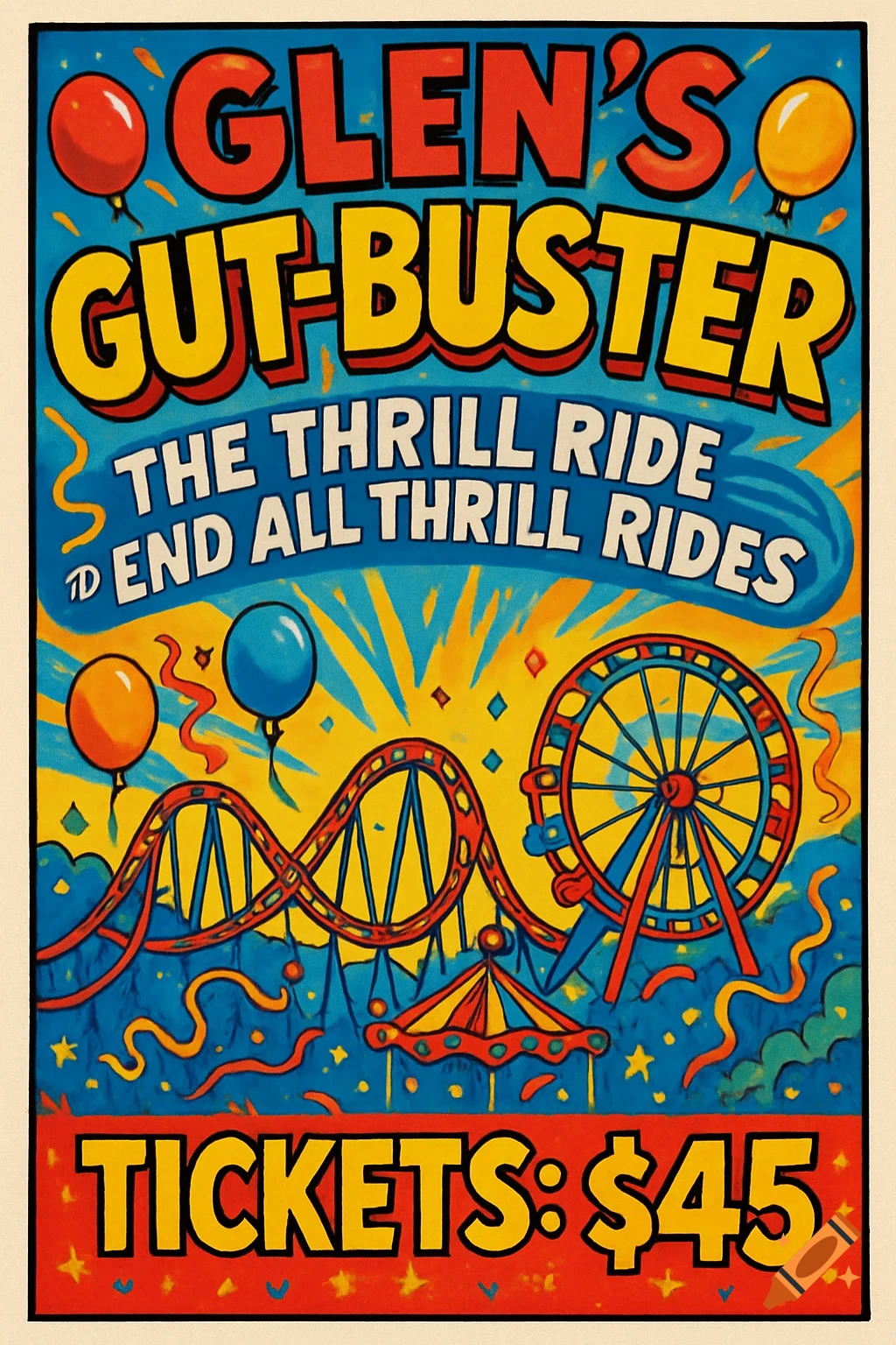 Simple illustrated logo for Little Land of Fun theme park featuring a ...