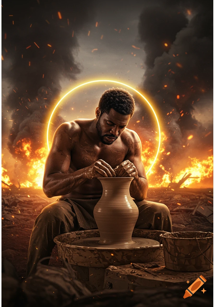 A shirtless Indian man in a dhoti taking a selfie while holding a ...