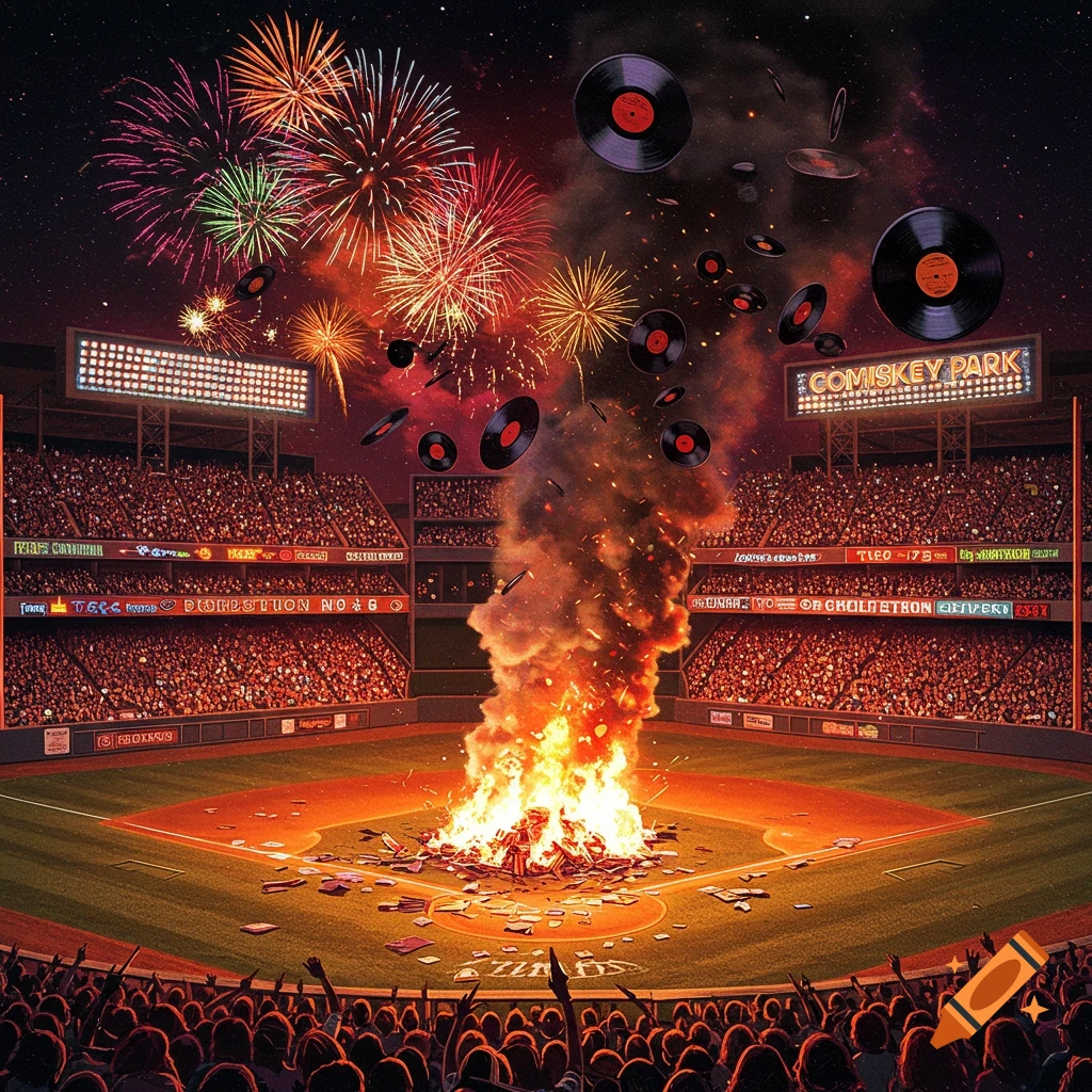 A vibrant Japanese festival night with large, illuminated warrior floats, fireworks, and a crowd ...