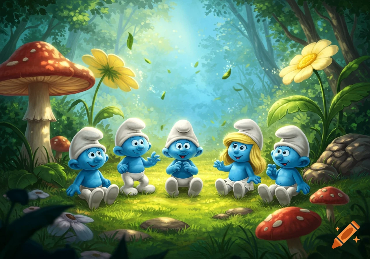 Female Llama Smurf on Craiyon