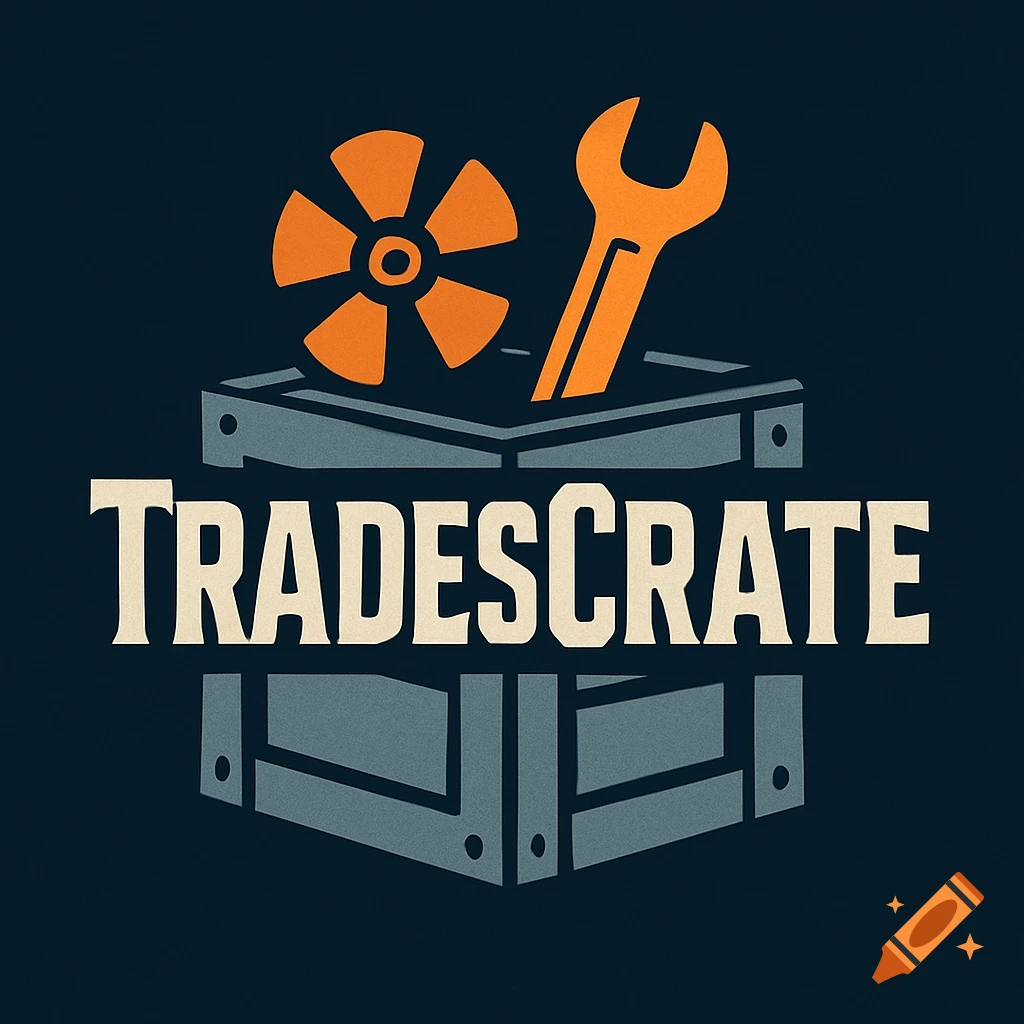 A logo featuring the word 'TRADESCRATE' above a stylized crate with a ...