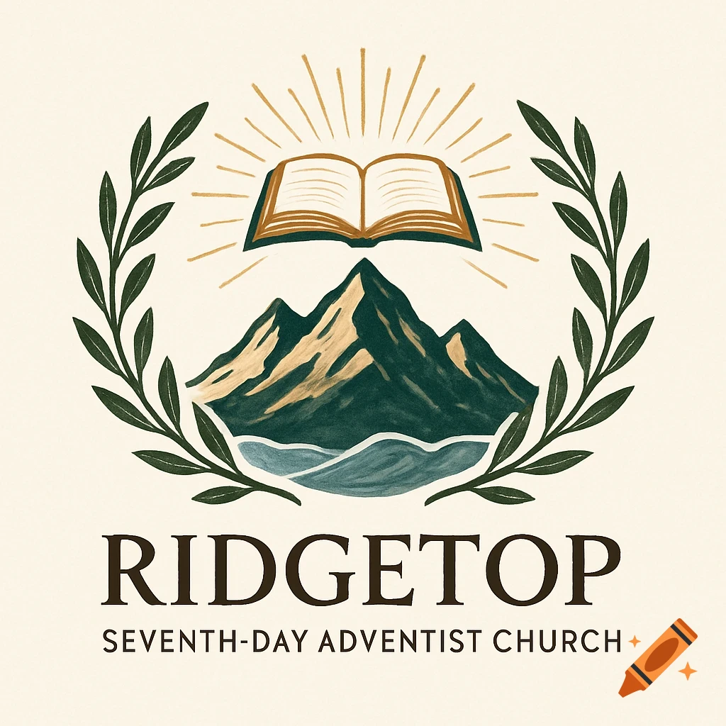 A stylized church logo featuring an open bible with radiating light ...