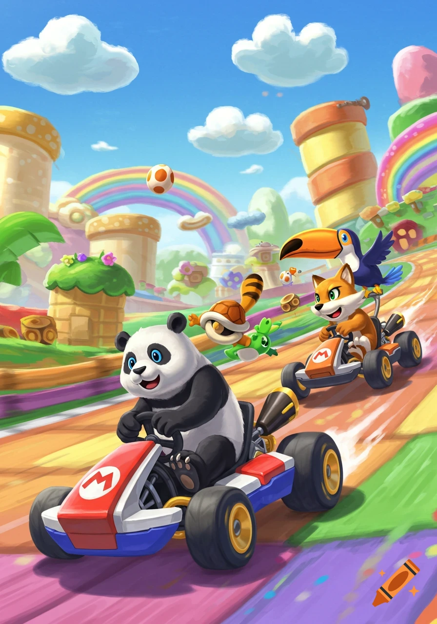 Cartoon Panda Enjoying Chicken Legs created on Craiyon