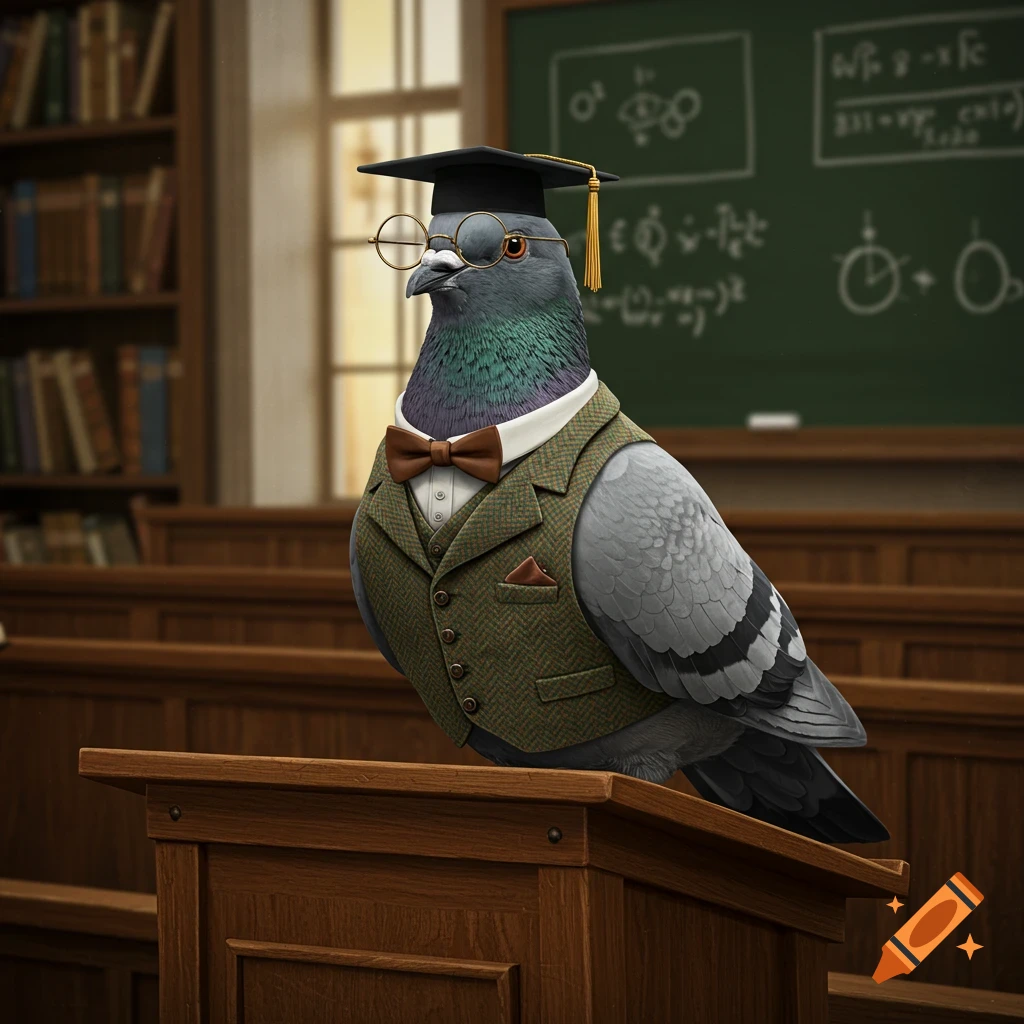 A fat dove sitting on a tree branch with a crown of lit cigarettes on ...