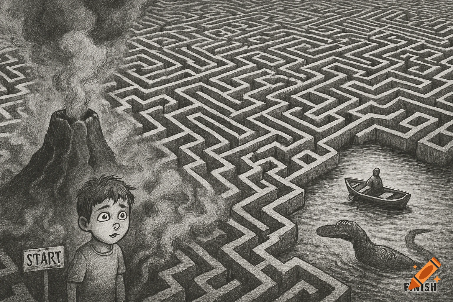 Maze images créées sur Craiyon