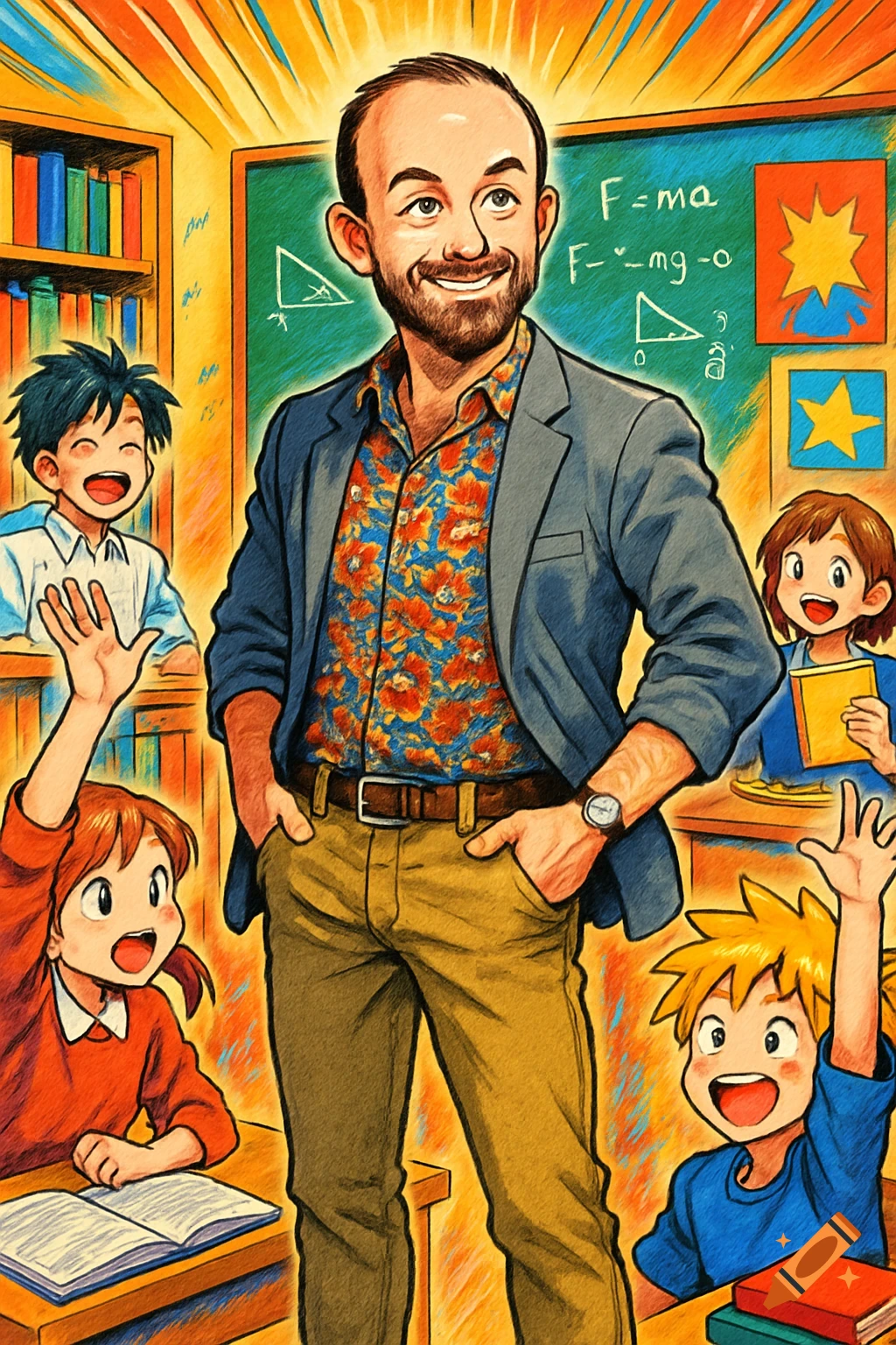 Cartoon of a teacher and boy in a classroom with text explaining the ...