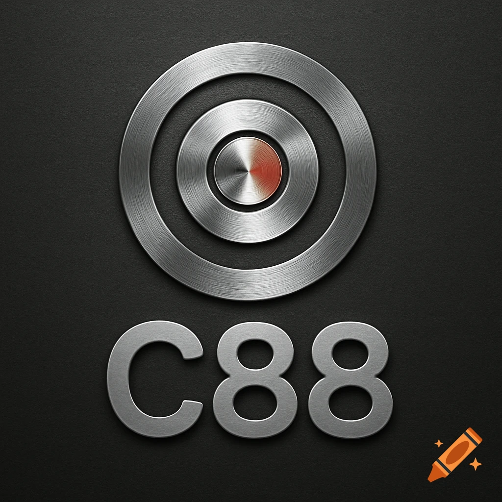 A modern industrial logo featuring a metallic bullseye target with a ...