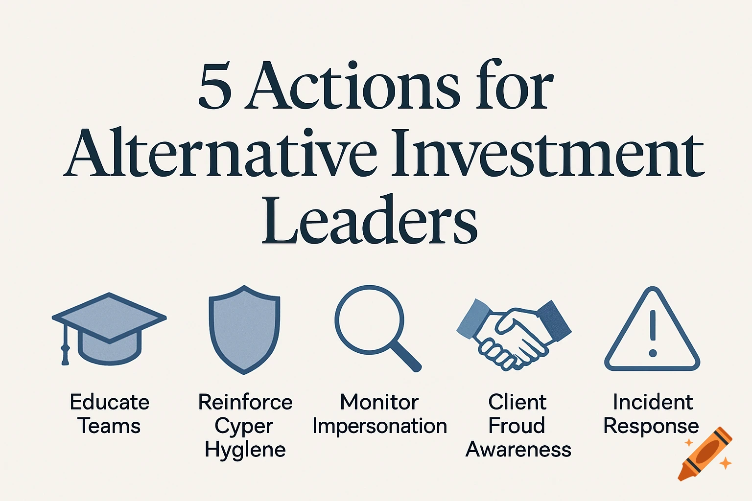An infographic titled '5 Actions for Alternative Investment Leaders ...