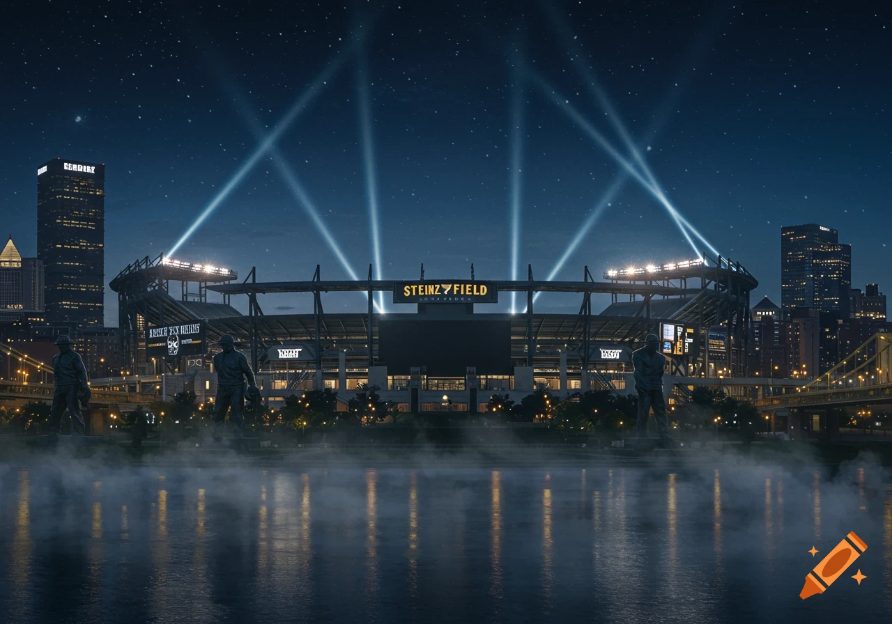 A cityscape of Seattle at dawn with the Space Needle towering over ...