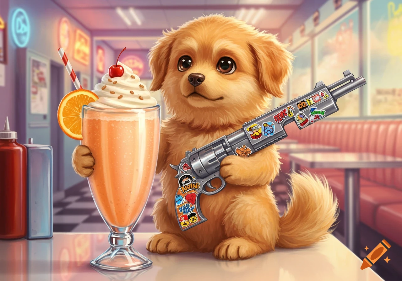 A+cute+dog+fake+picture created on Craiyon