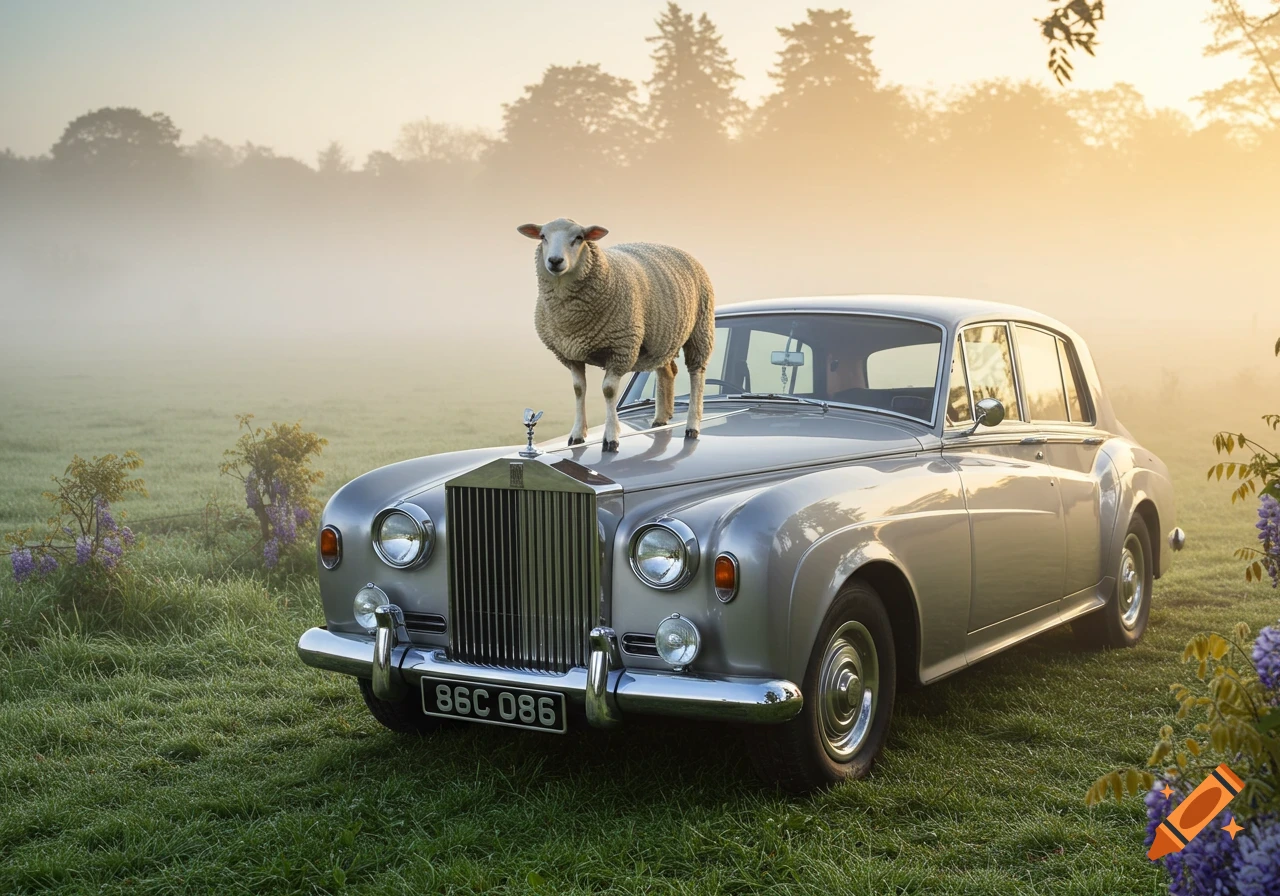 Sinister Rolls Royce Car in the Jungle created on Craiyon