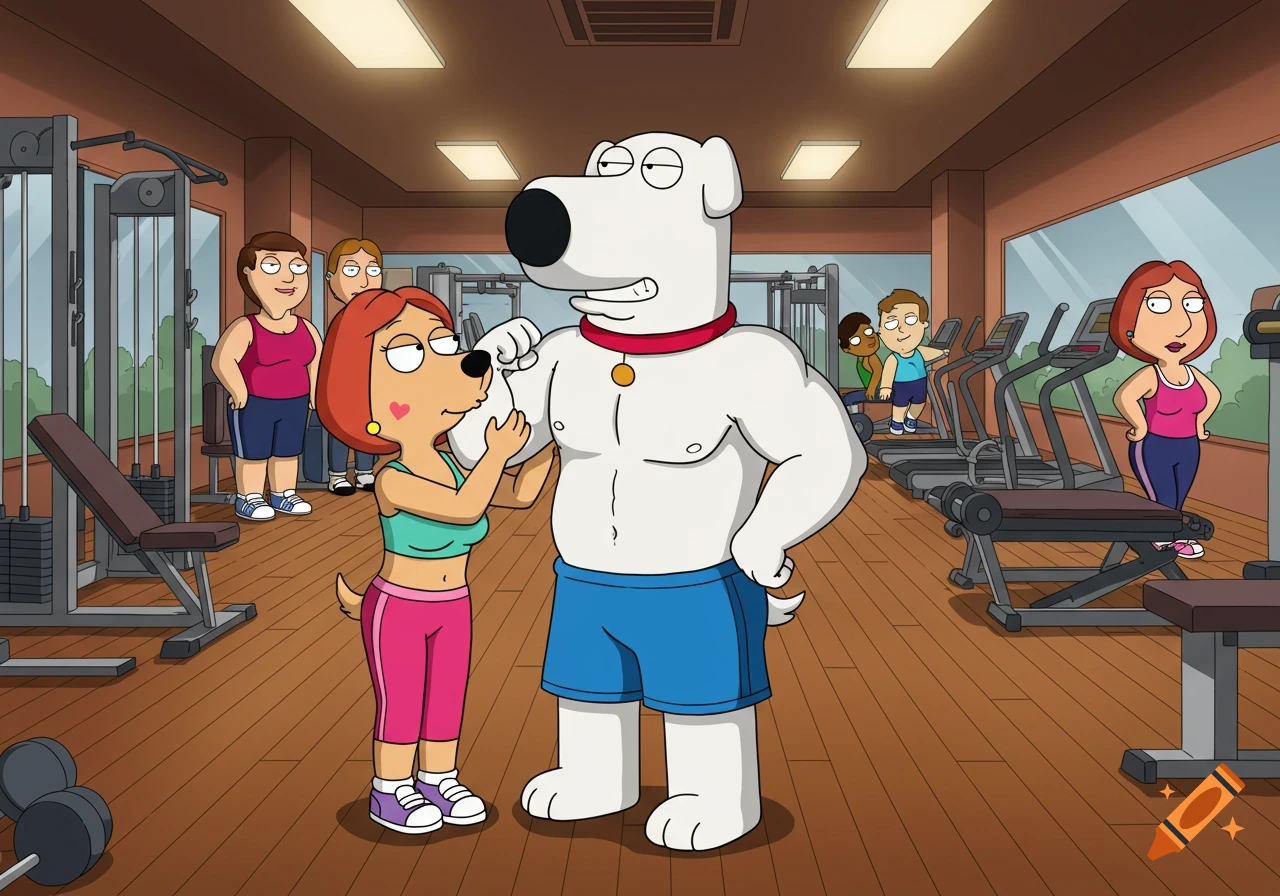 Brian, the dog from Family Guy, holding a martini glass in a cartoon ...