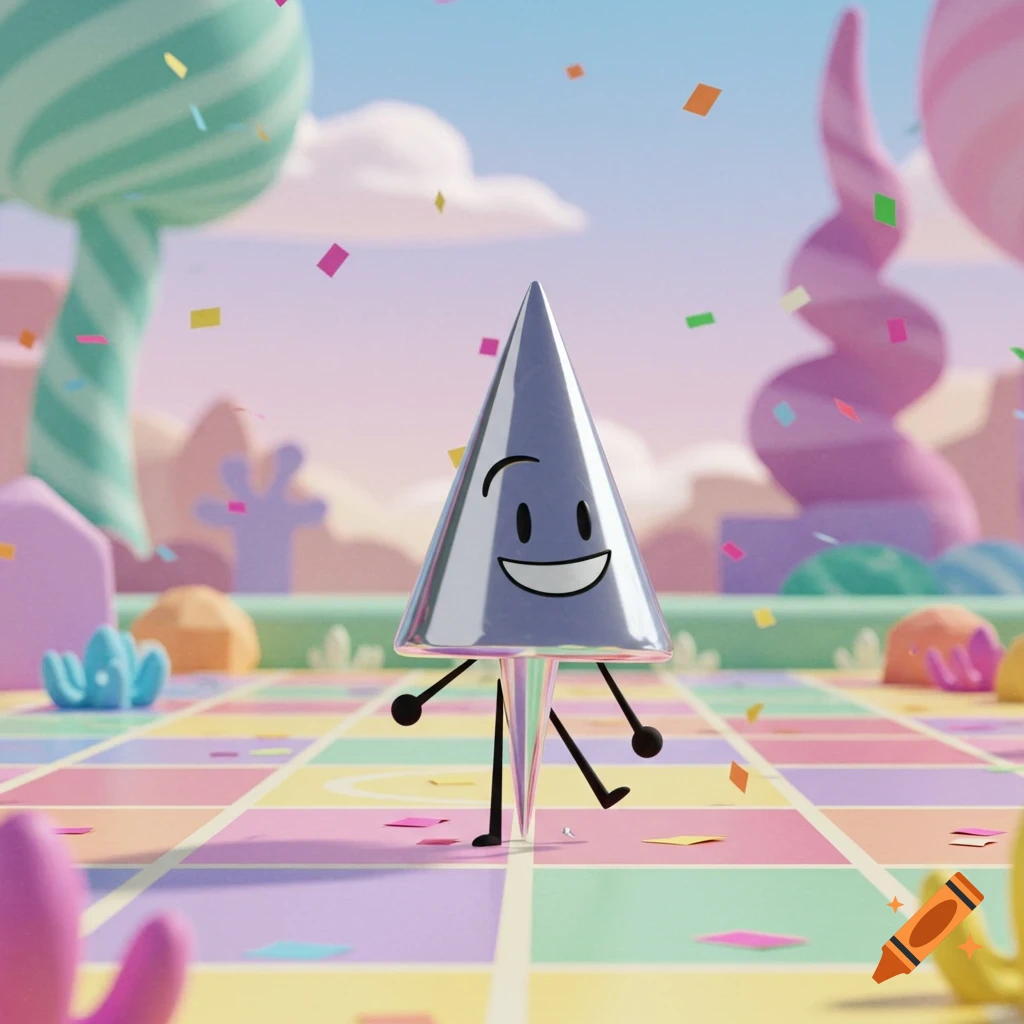 Cartoon object characters with various expressions run through a ...