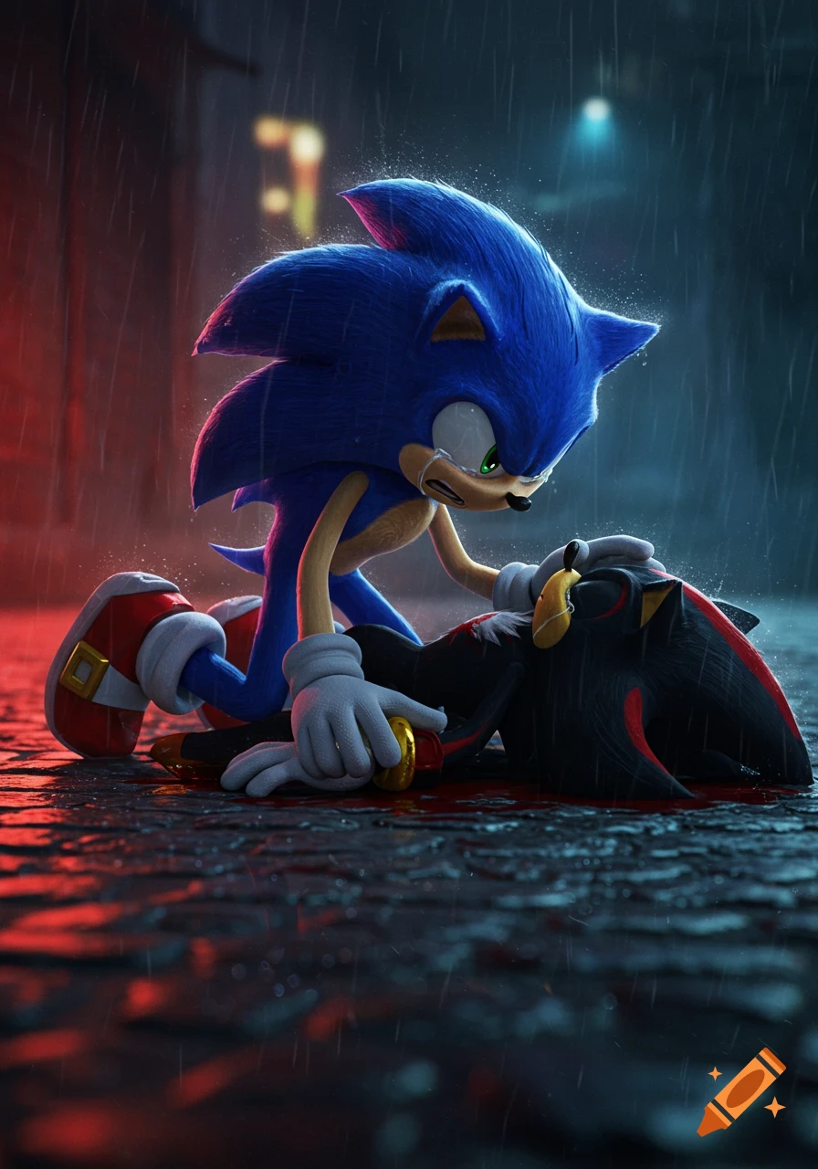 Sonic the Hedgehog runs on a loop-de-loop track over green hills at ...