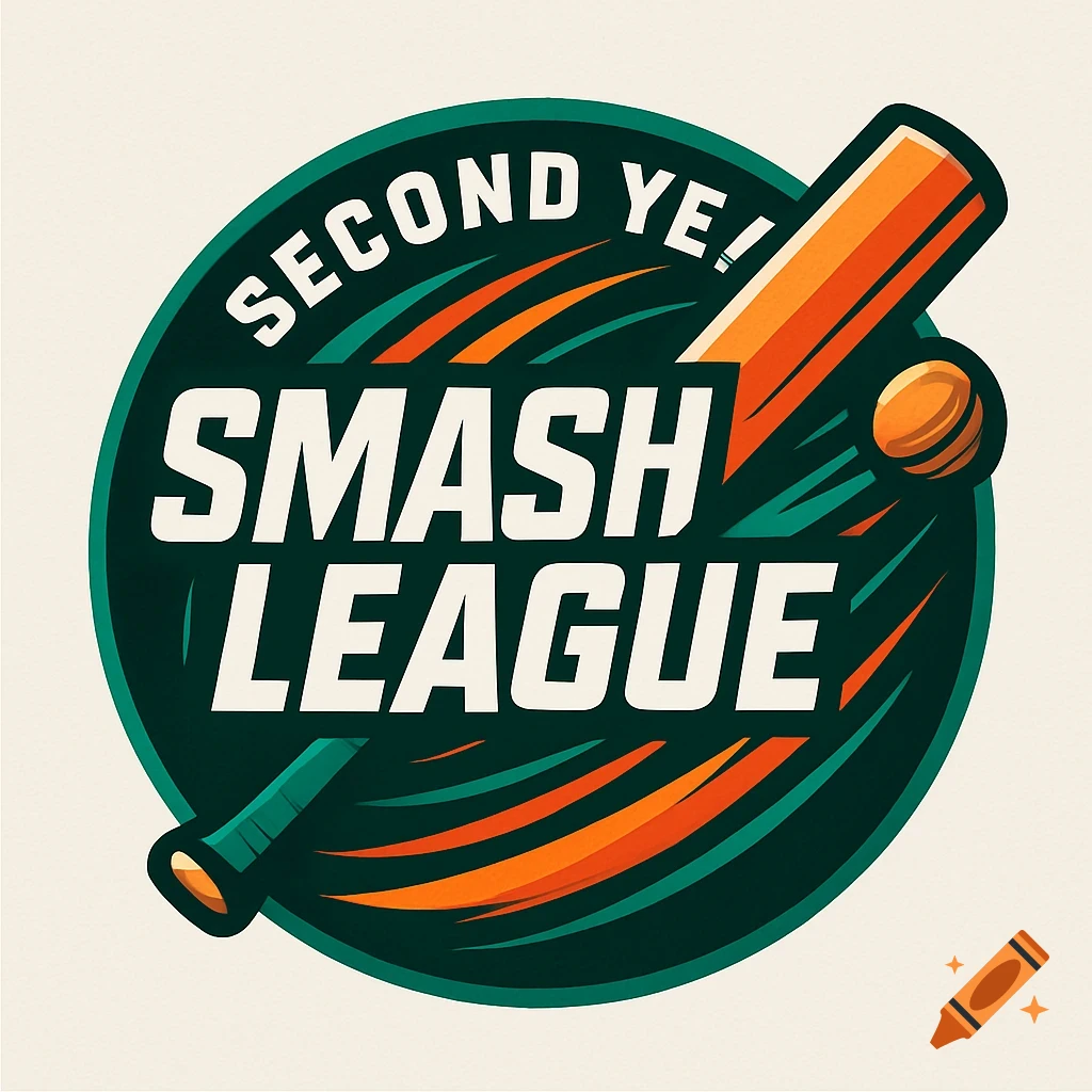 A cricket tournament logo with a bat, ball, and the text 'SECOND YE ...