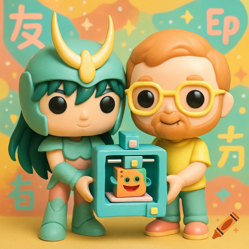 Two cute Funko Pop-style figures, one in green armor and one with ...