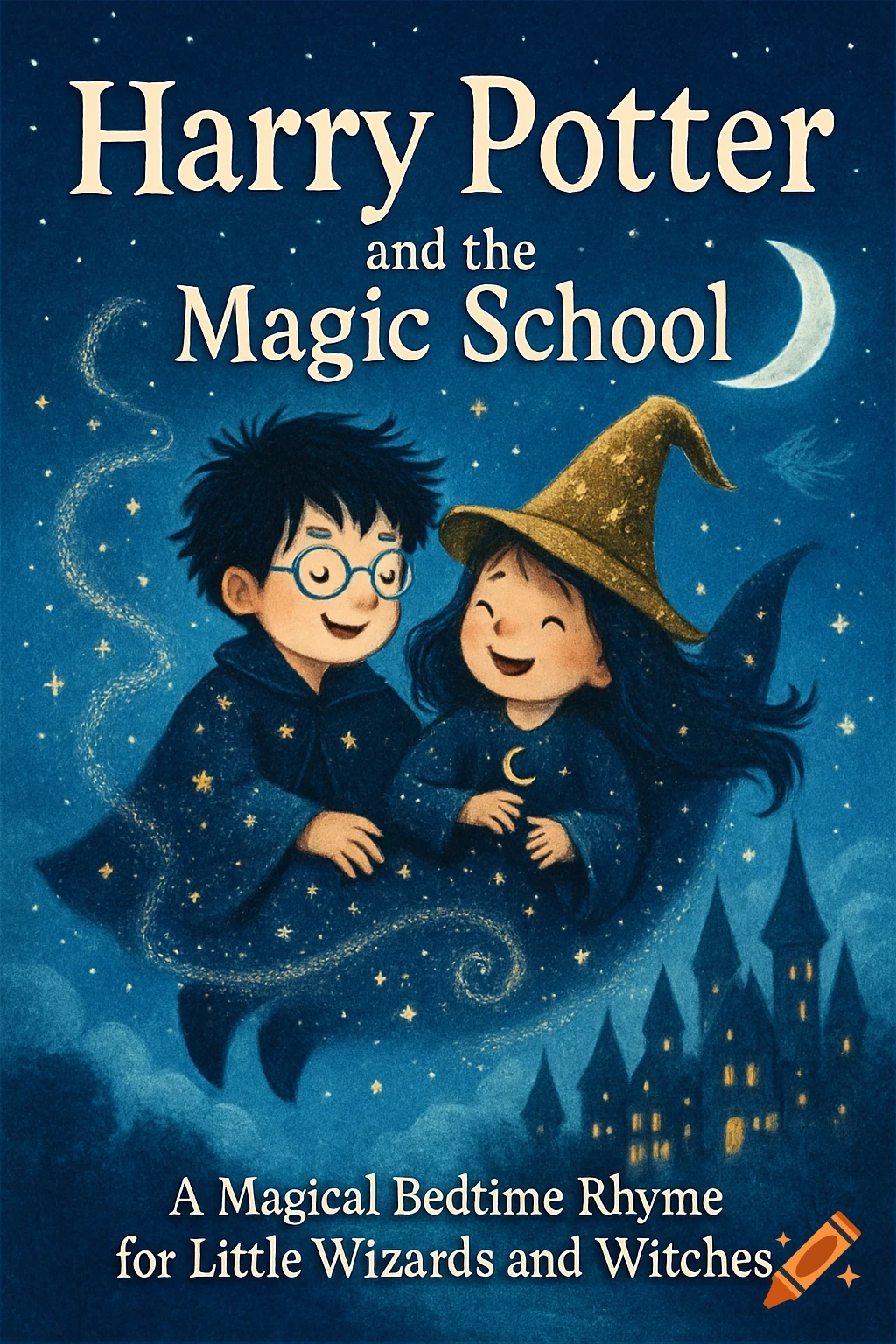 Illustration of a Harry Potter and the Magic School book cover ...