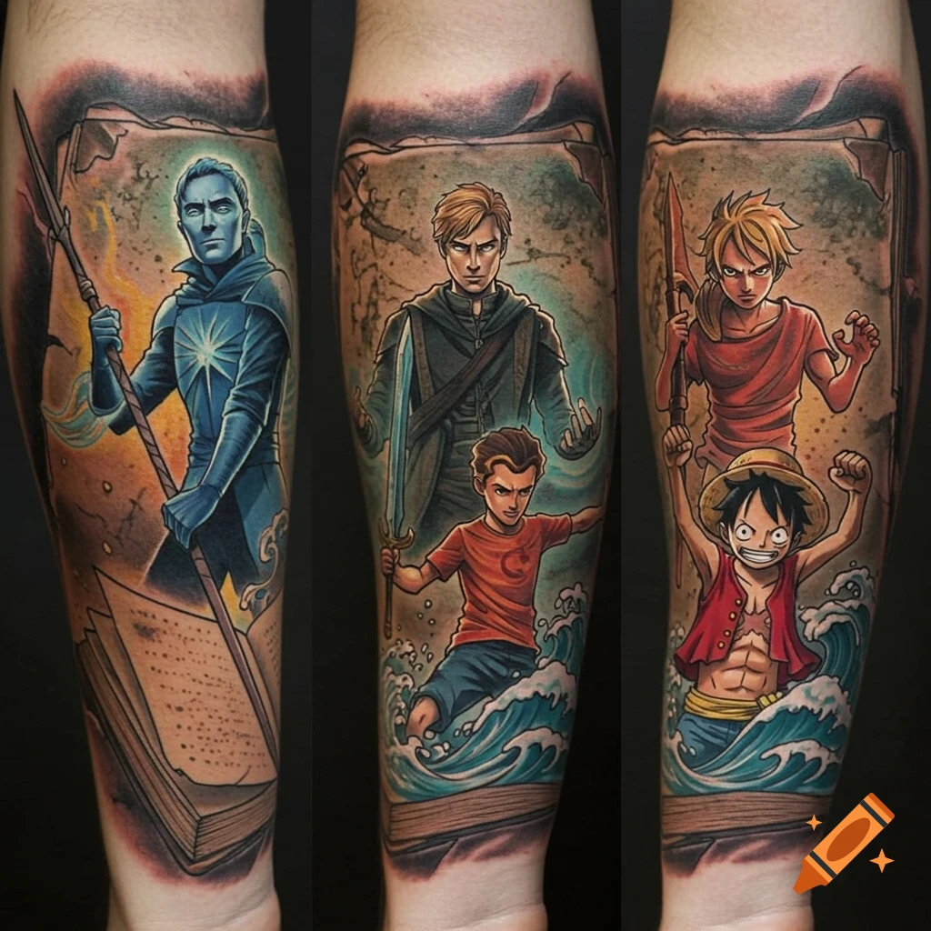 Arm tattoo featuring several stylized characters including Kaladin ...