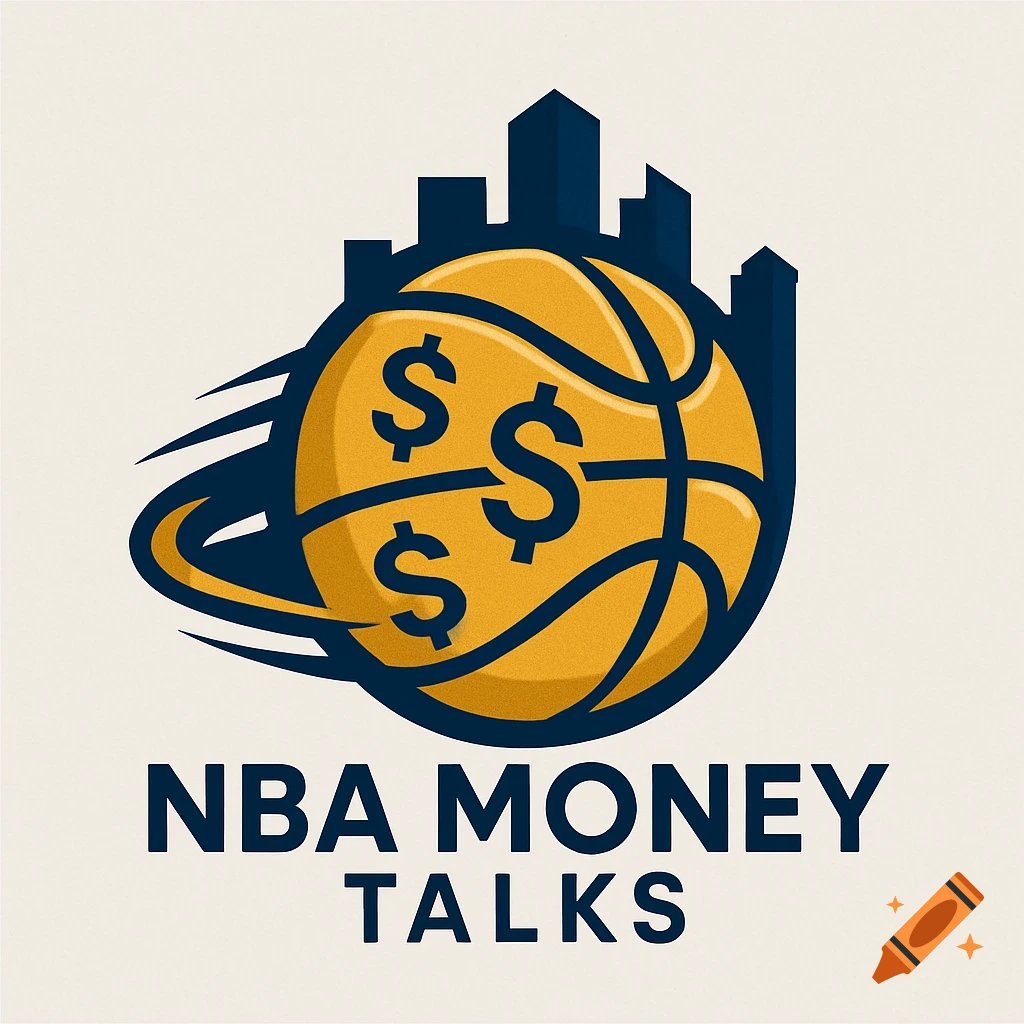 Logo for 'NBA Money Talks' featuring a basketball with dollar signs ...