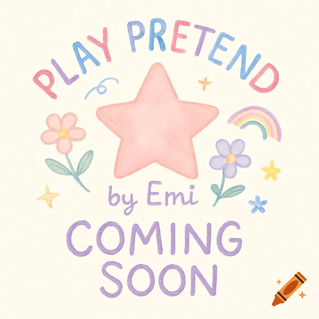 A pastel watercolor illustration featuring a pink star, flowers, and a ...