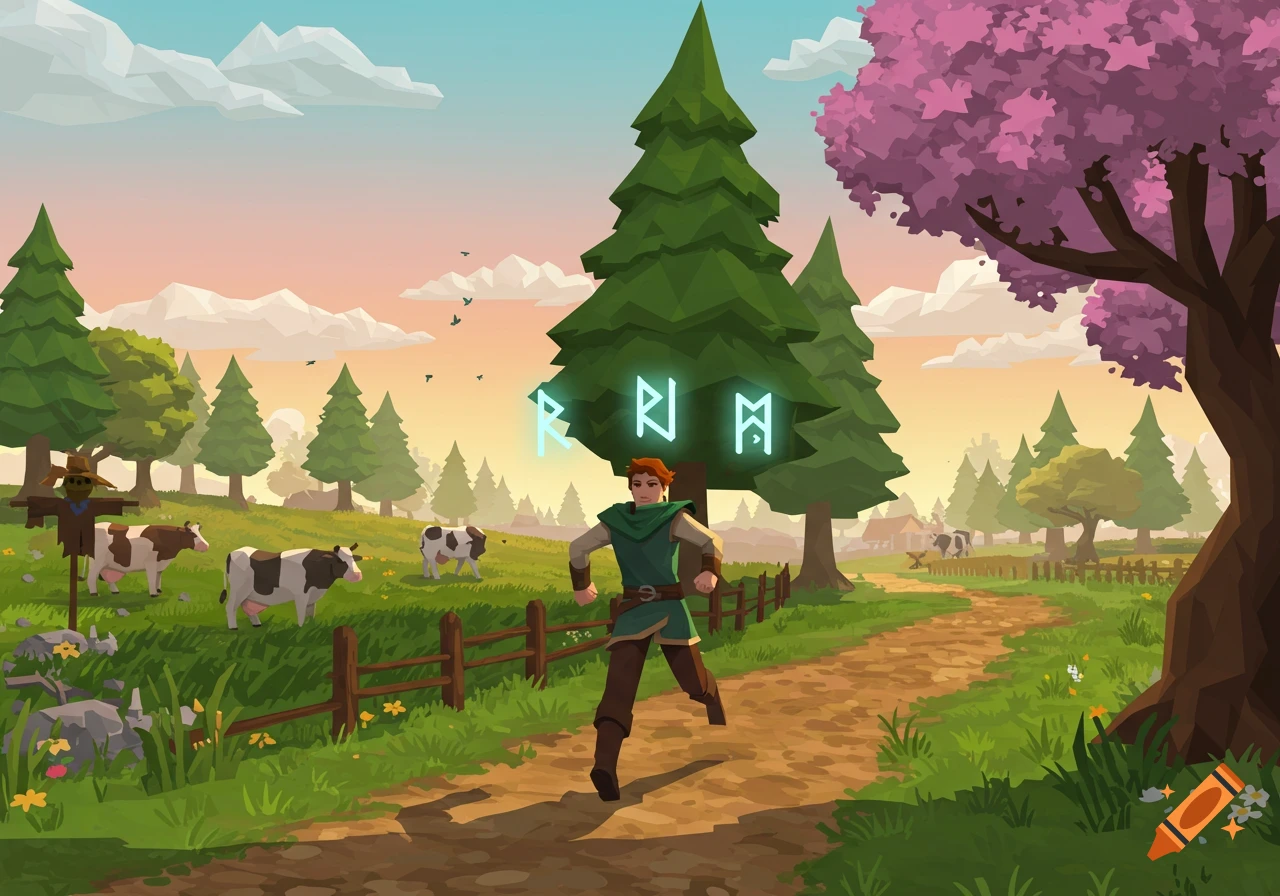 Low-poly images created on Craiyon