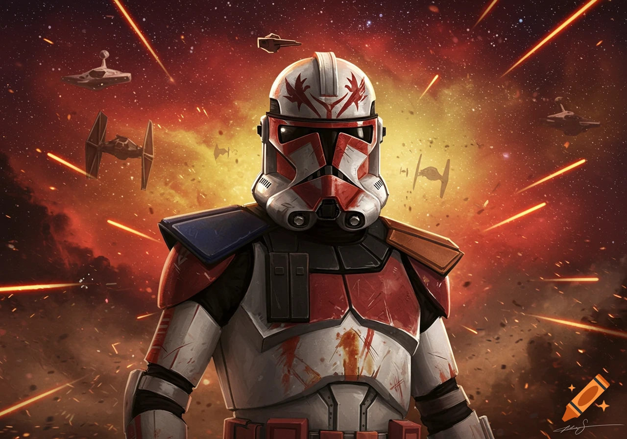 Star Wars Clone Trooper Face Emoji in Red and Pink Colors With White ...