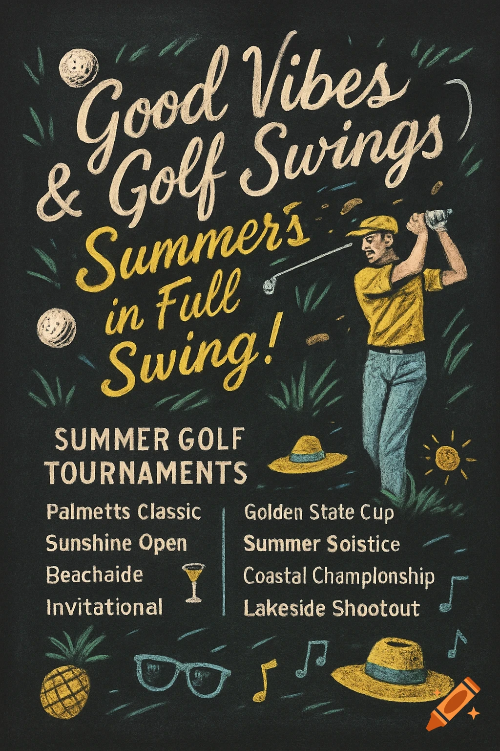 A promotional poster for the Veterans Art Project Golf Tournament ...