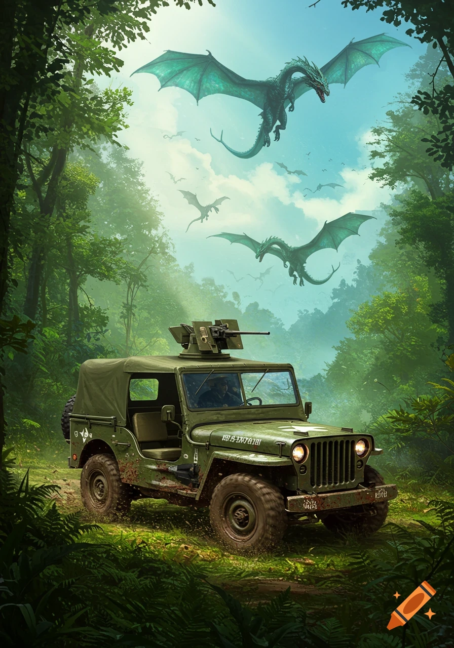 A comic book style illustration of a soldier in combat gear standing on ...