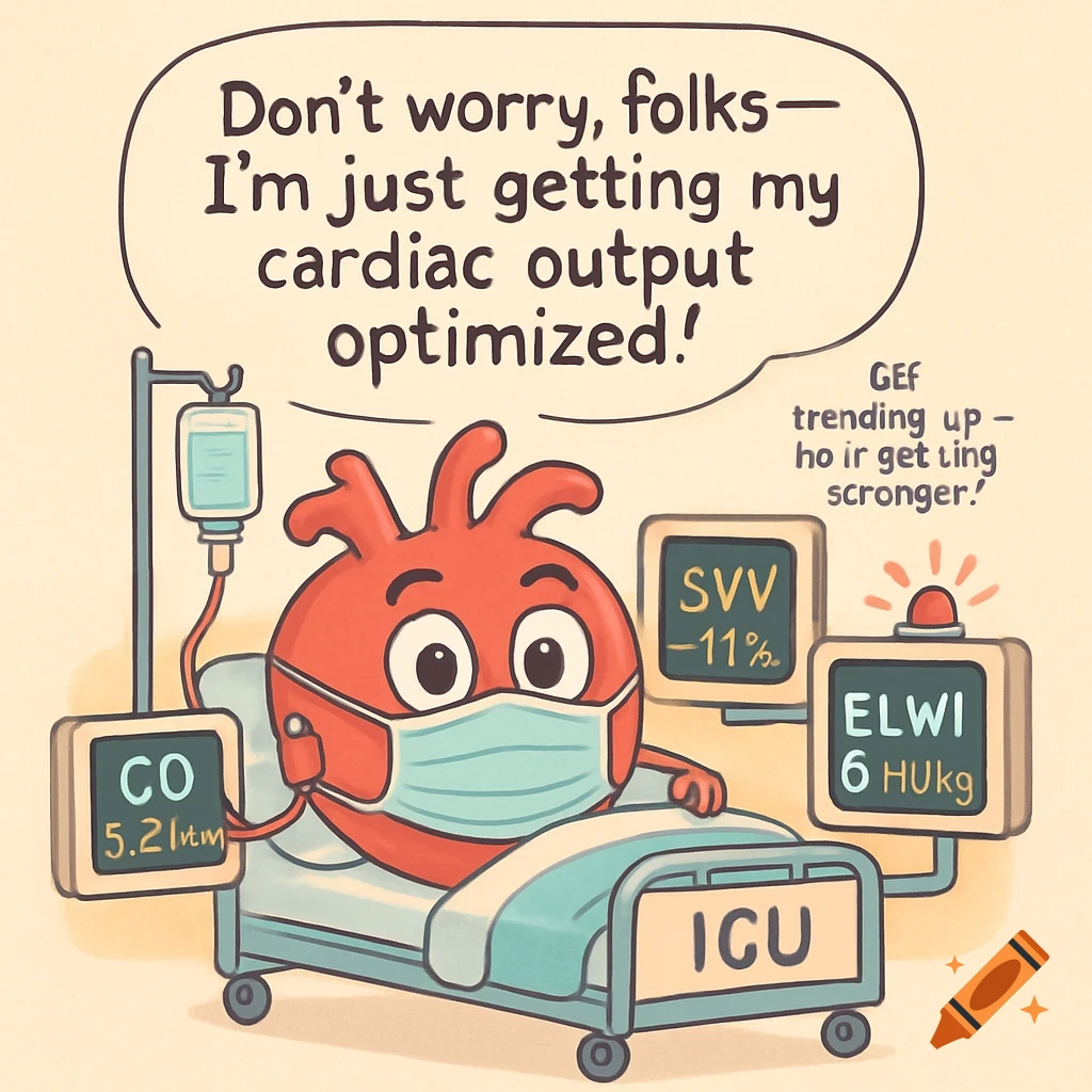 A cartoon medical poster illustrating Endocarditis symptoms: a sick man ...