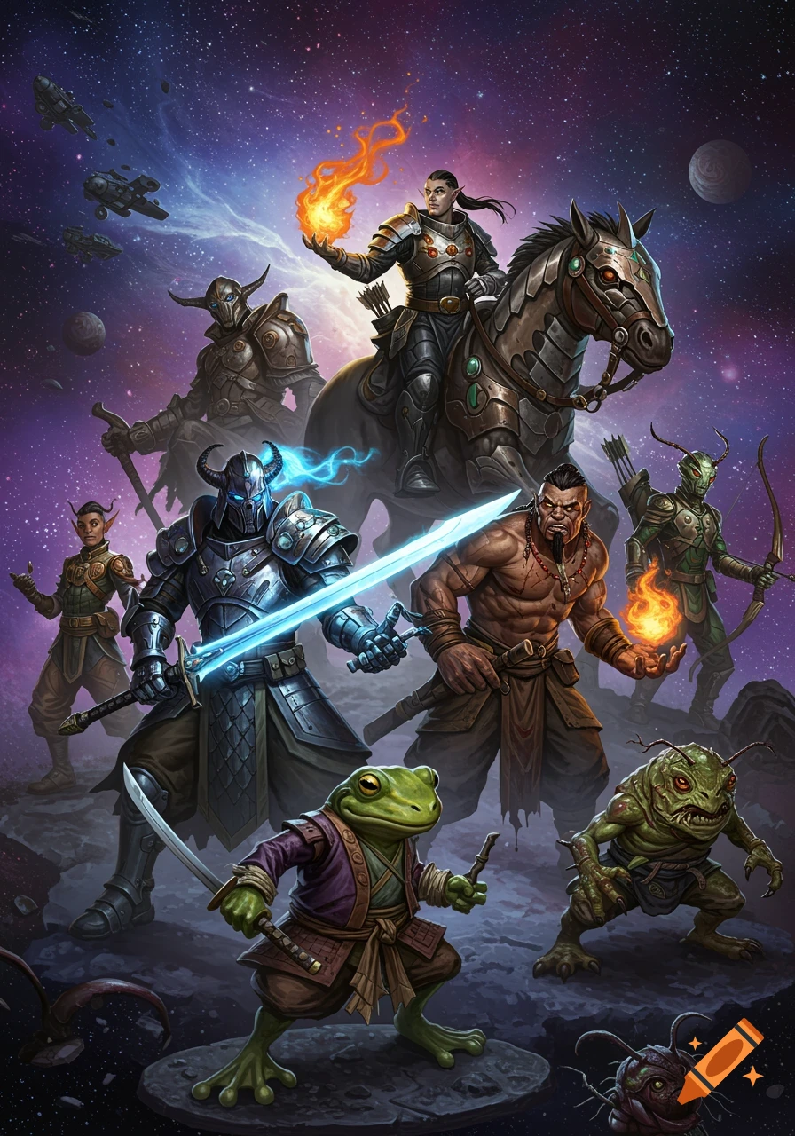 A Tauren and a Troll character in Power Ranger suits hold blasters on ...